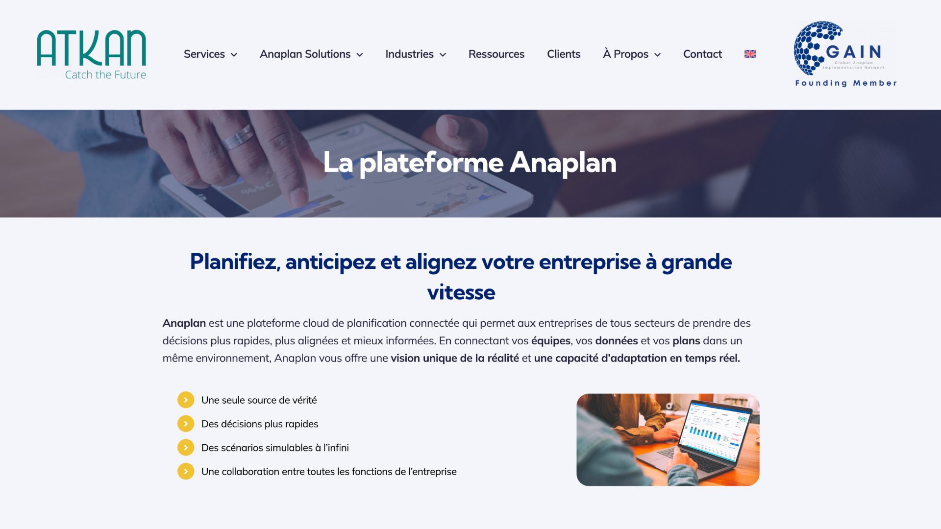 Plateforme Anaplan | Planification cloud & transformation digitale