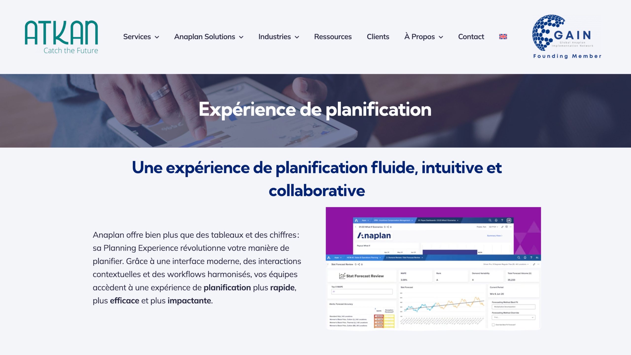 Expérience de planification - Atkan